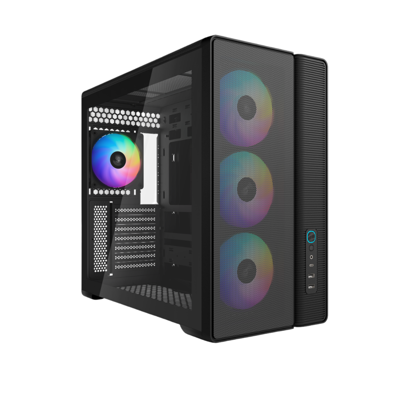 Корпус для ПК SAMA S50 ARGB Black S50-BKAGA4X1-GL S50-BKAGA4X1-GL