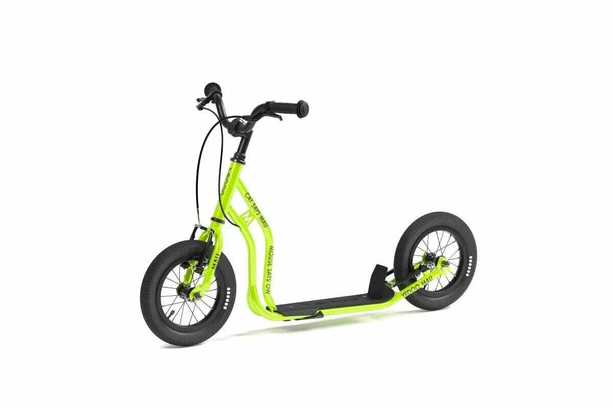 DECATHLON самокат Yedoo Mau Y40, пневматические колеса 12/12, грузоподъемность 75 кг, зеленый