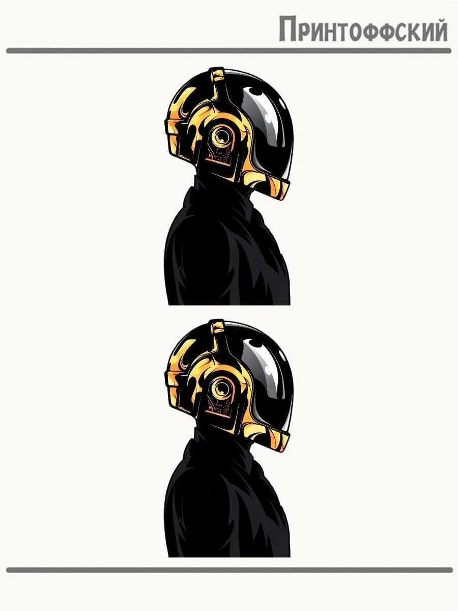 2-е (Две) Термонаклейки Daft-Punk
