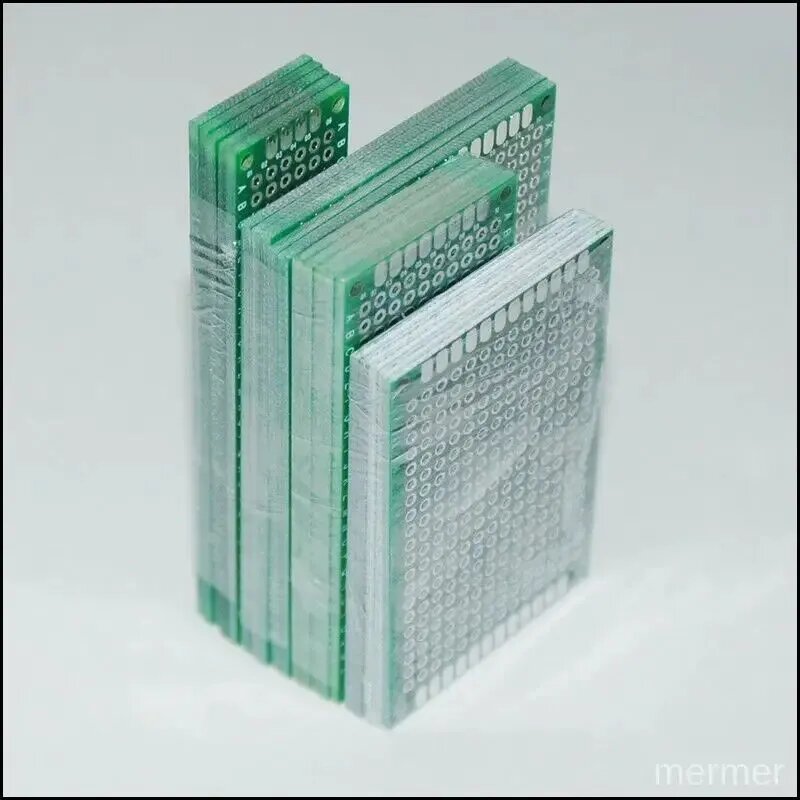 Комплект плат для прототипирования Stripboard, 20 штук, с наборами размеров 2x8, 3x7, 4x6, 5x7 по 5 экземпляров, премиумкачество