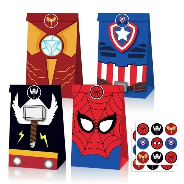 Супергеройские сувениры Marvel 12pcs paper bag