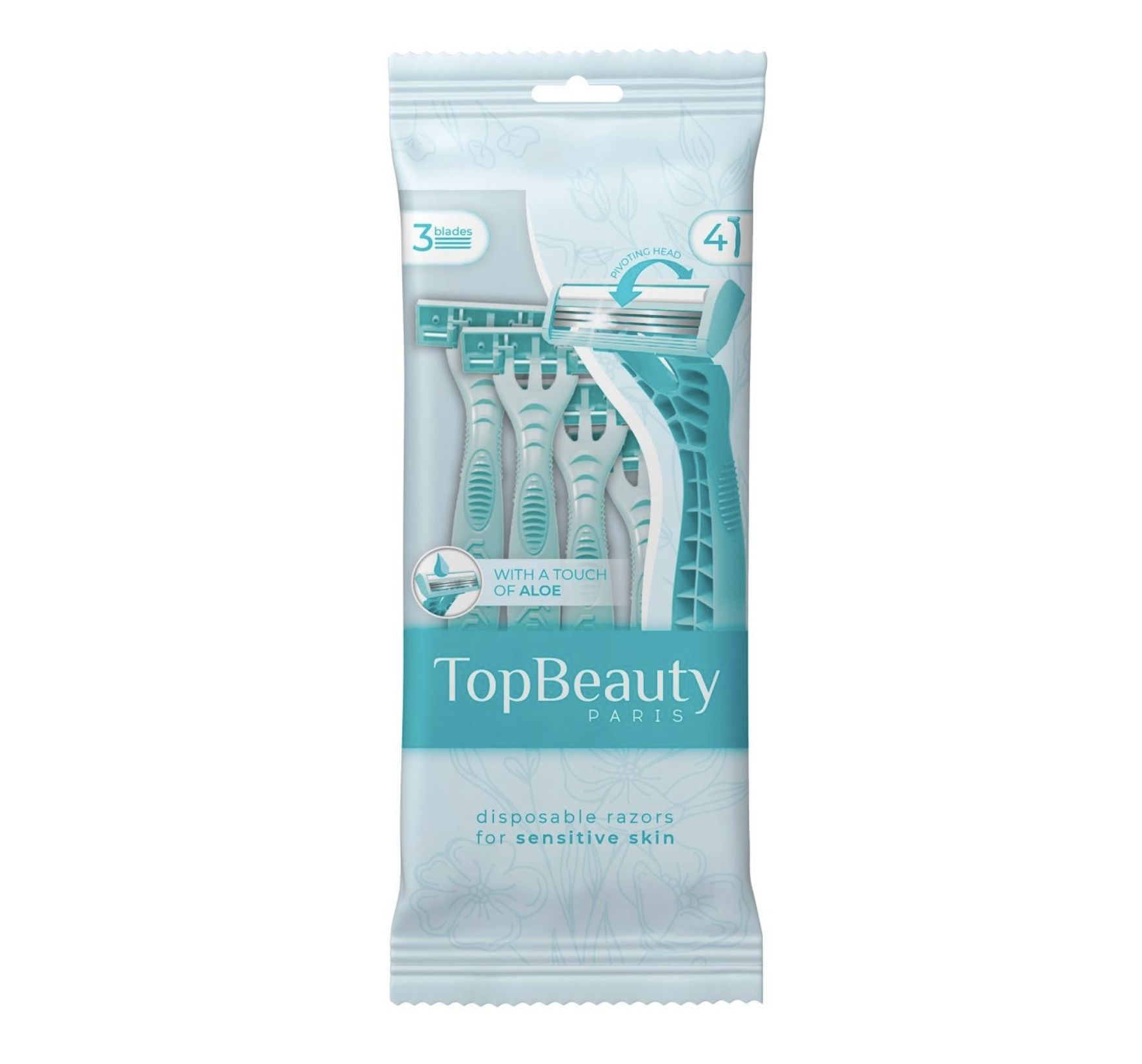 Топ Бьюти Париж / Top Beauty Paris - Станки одноразовые женские 3 лезвия 4 шт