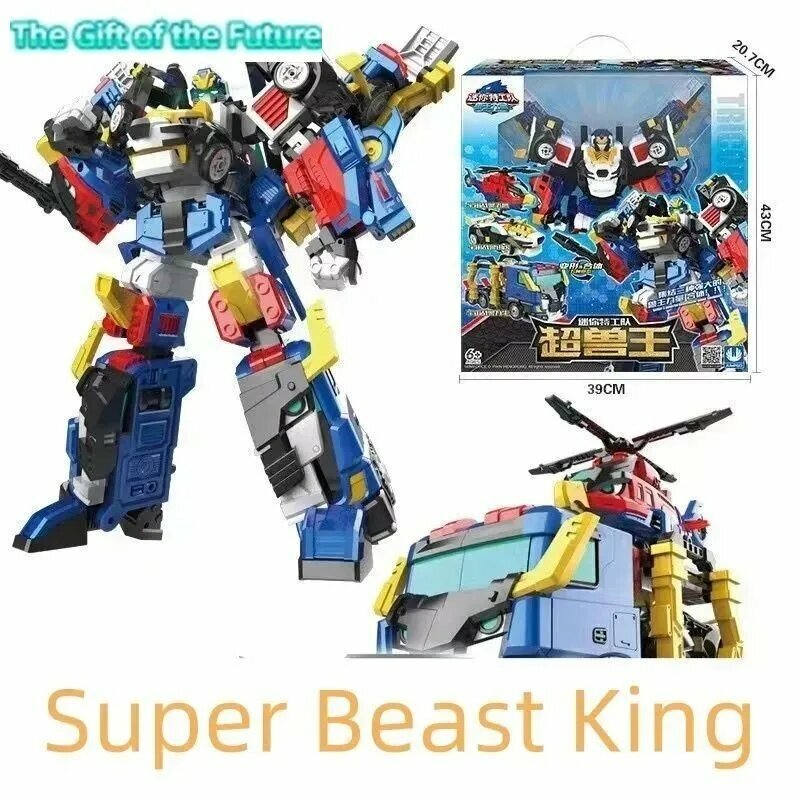 Мини-специальная команда Super Dinosaur Power Toy x-Team Thunderbolt Flame Dragon Mecha Warrior Деформируемые 3 машины