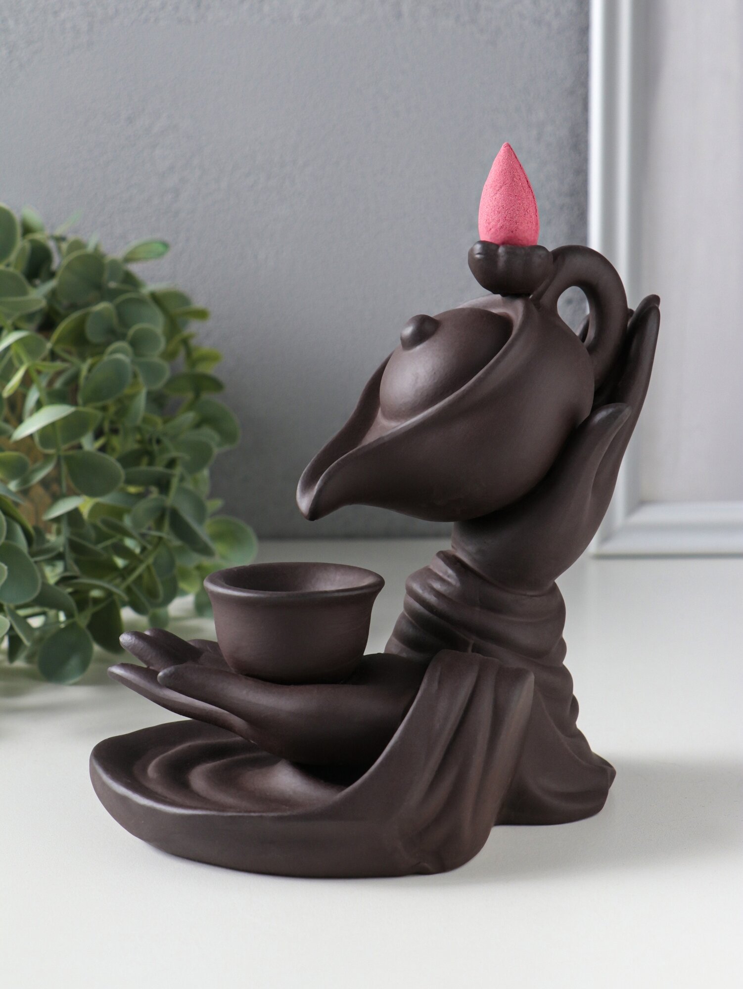Подставка для благовоний TAKE IT EASY «Чайная церемония», стелющийся дым, 16×14×9 см