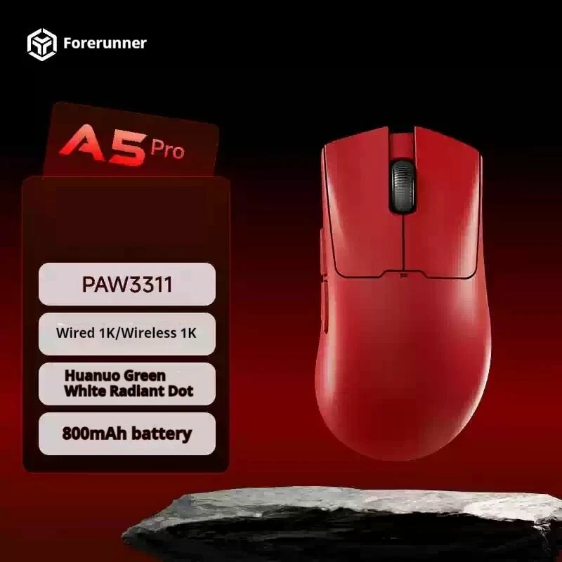 EWEADN A5 Wireless Mouse Bluetooth 2.4g Игровой Киберспорт, Эргономичный для больших рук, легкий офисный трехрежимный Paw3395, похожий на кожу