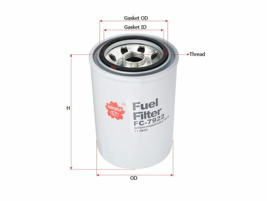 Фильтр топливный THERMO-KING mot.ISUZU MB OM636 YANMAR SAKURA FC-7922