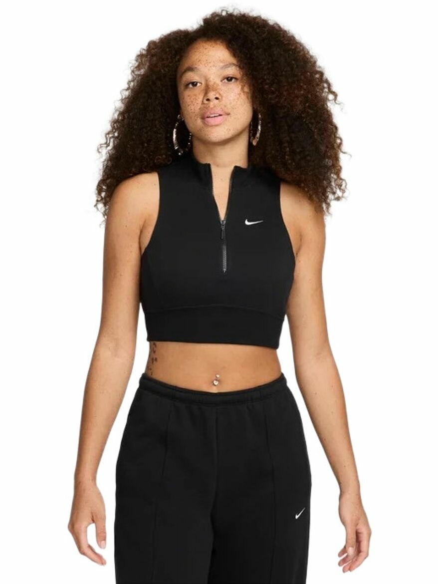 Топ спортивный Chill Terry Slim Cropped 1/2-Zip French Terry Tank Top