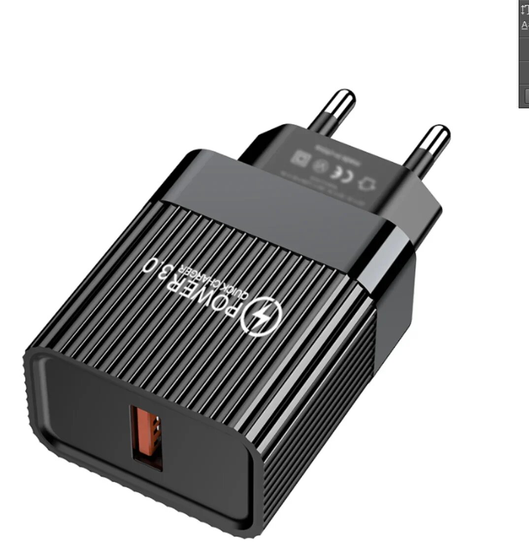 USB-зарядное устройство 20 Вт для быстрой зарядки QC 3.0 для мобильного телефона Черный, EU Black