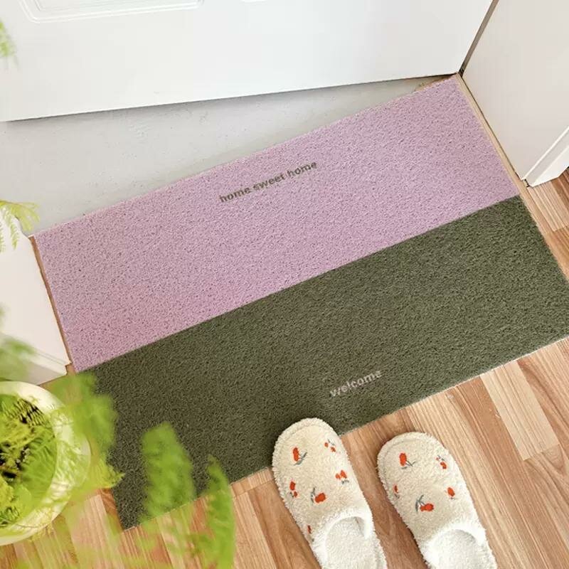 Желтый коврик для пола, Sweet Home, Грязеотталкивающий ПВХ коврик для двери 50x80 cm