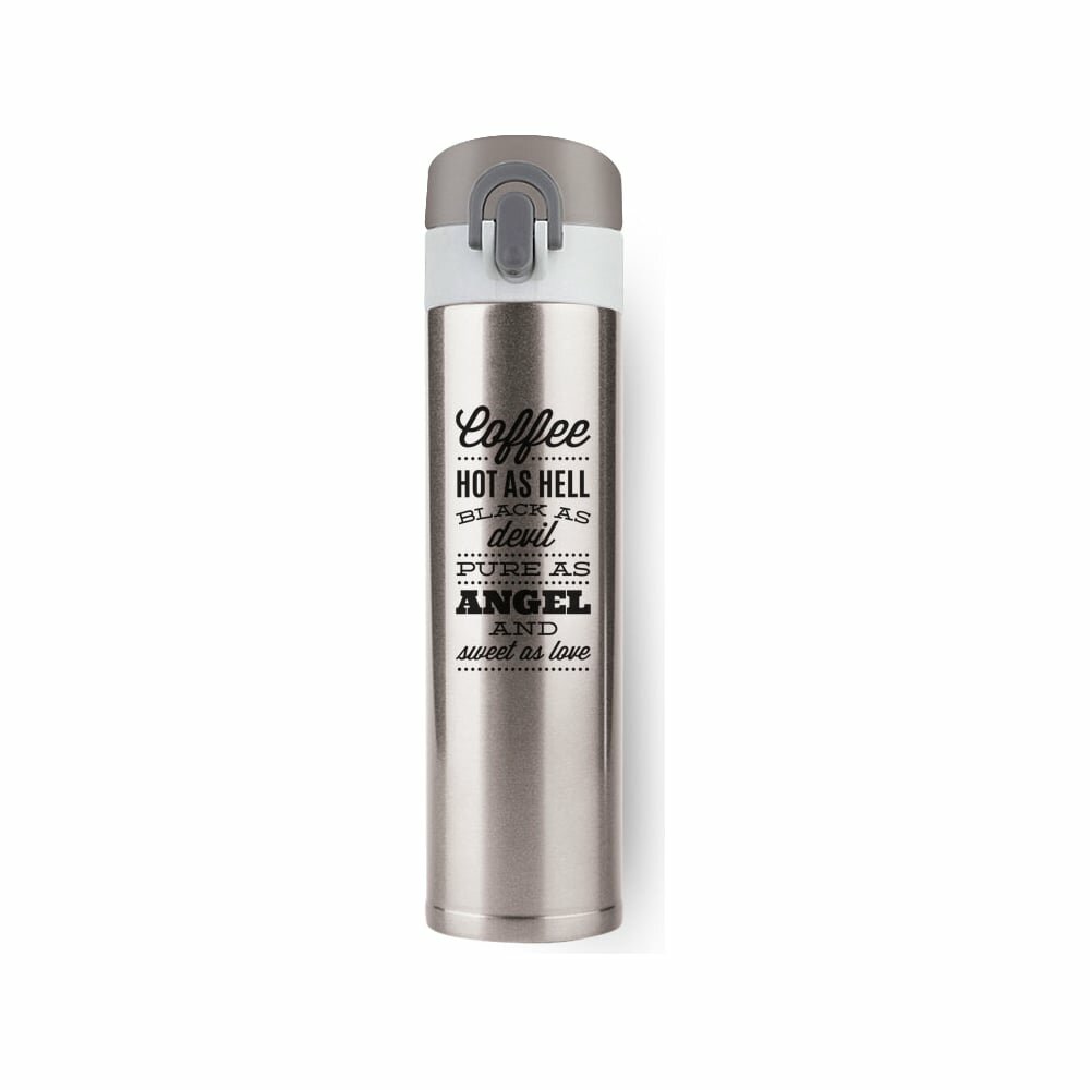 Термобутылка BAROUGE Travel Bottle серебро, из нержавеющей стали BT-134 350 мл/сильвер