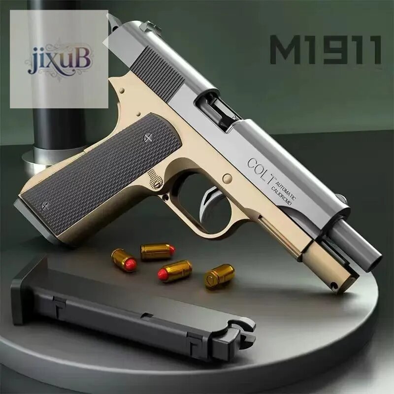 Автоматический страйкбольный пистолет 1911 Desert Eagle: с автовыбросом гильз и затворной задержкой, подарок для мальчиков