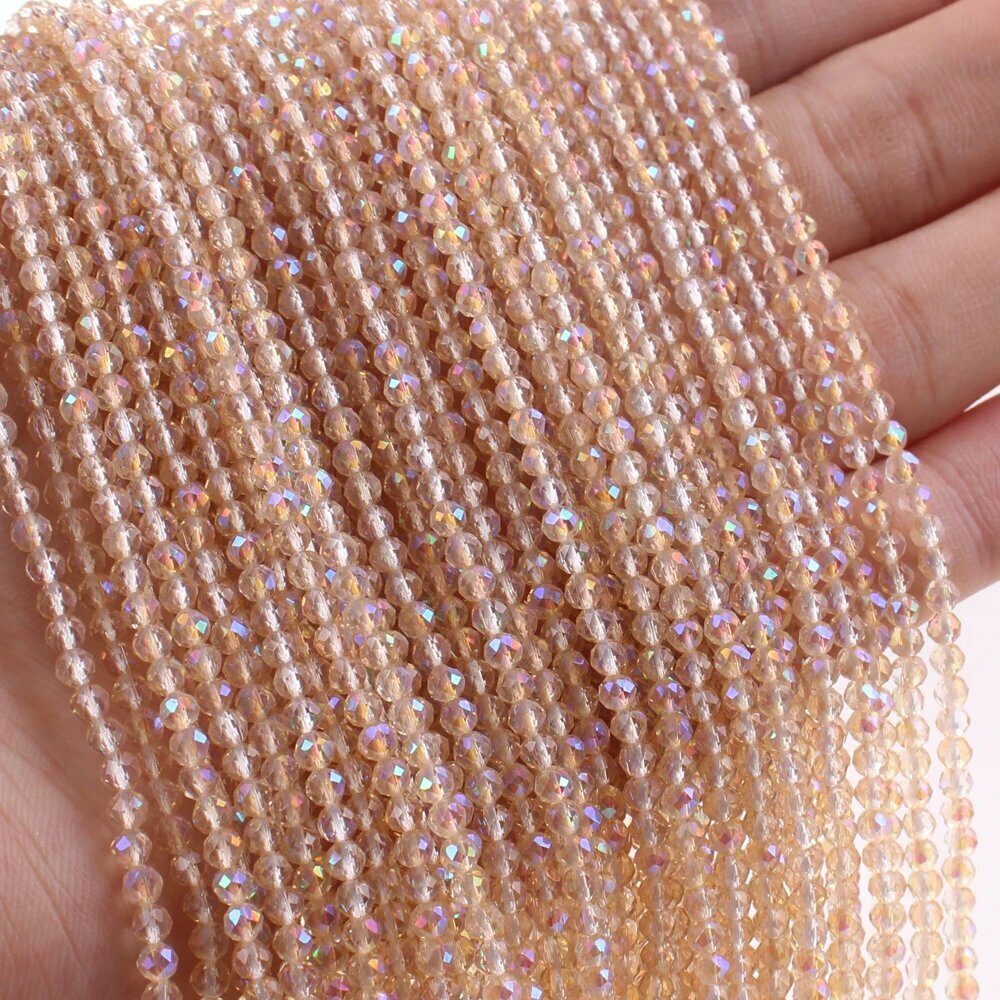 Хрустальные бусины AB, смешанные, 2-3 мм, 5 нитей 3mm(about 600pcs), 82. Zi Yue Guang