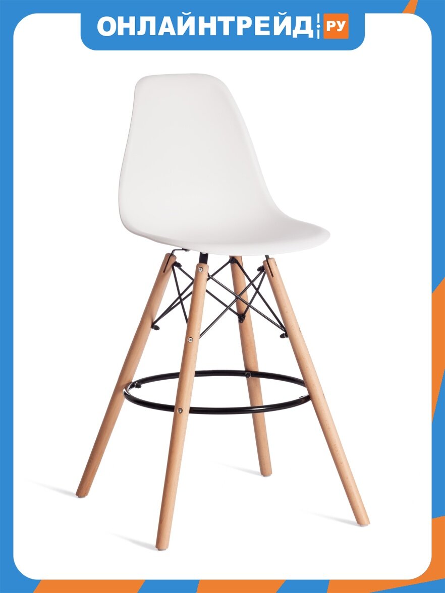 Комплект стульев Tetchair барный Cindy Bar Chair 2 шт. бук, металл, пластик / 50 x 51 x 109 / белый, натуральный