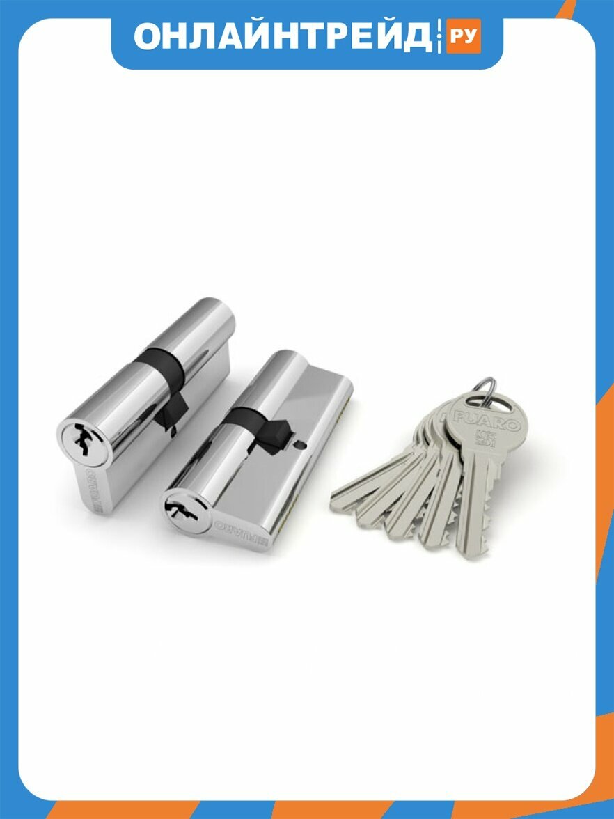 Цилиндровый механизм Fuaro (R300) R3000 Key 60 (25+10+25) CP хром 5Key
