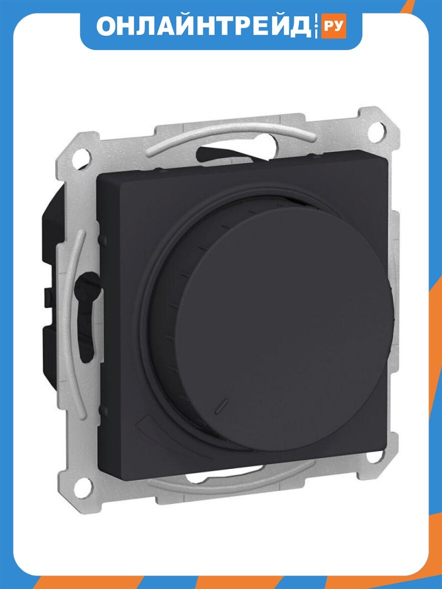Светорегулятор (диммер) Systeme Electric (schneider Electric) SCHNEIDER ELECTRIC ATLASDESIGN LED, RC, 400Вт, Карбон, ATN001023