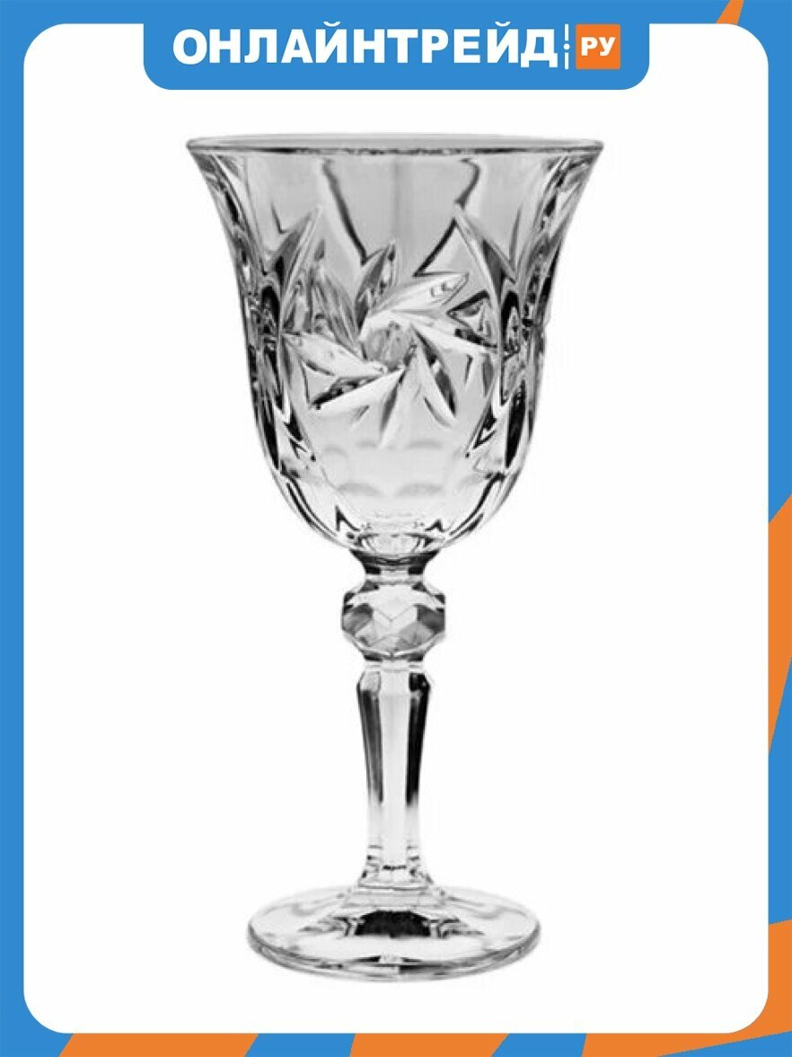 Набо бокалов Crystal Bohemia "PINWHEEL" для вина 220 мл, 6 шт