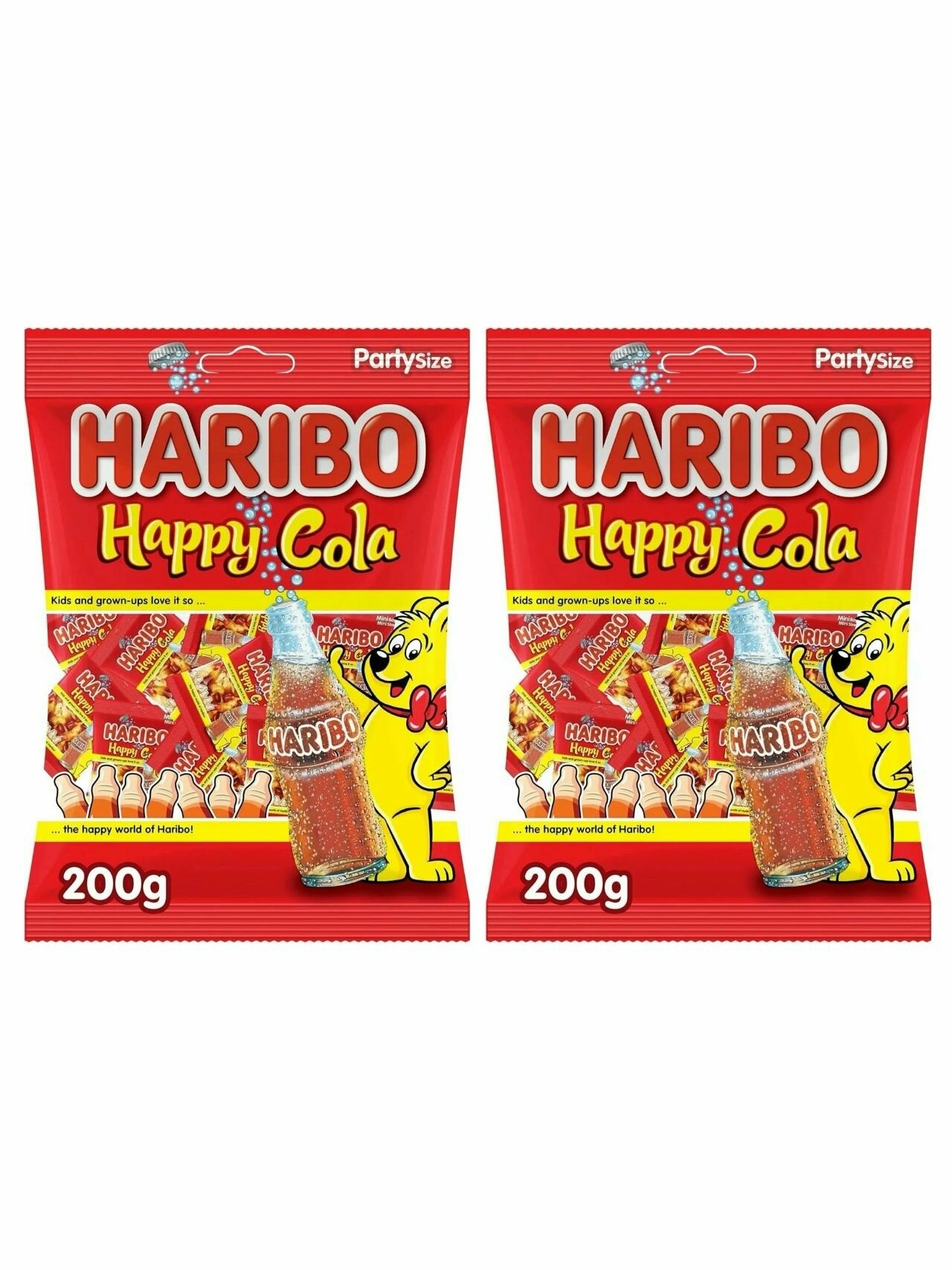 Мармелад Haribo Happy Cola (мини пакеты), 2шт 200г