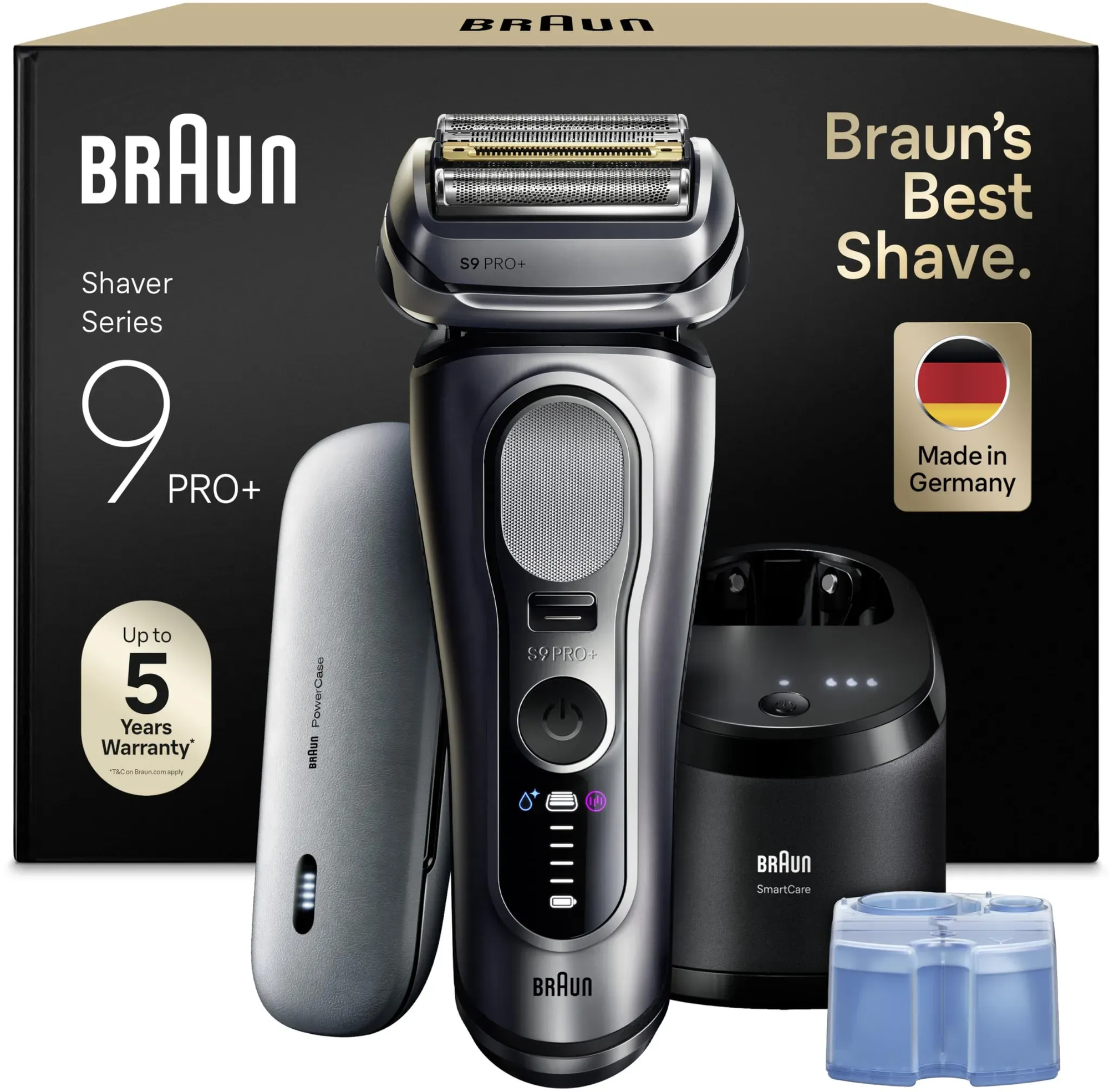 Электробритва мужская Braun Series 9 Pro+ 9677CCe (8700216554015), черно-серый