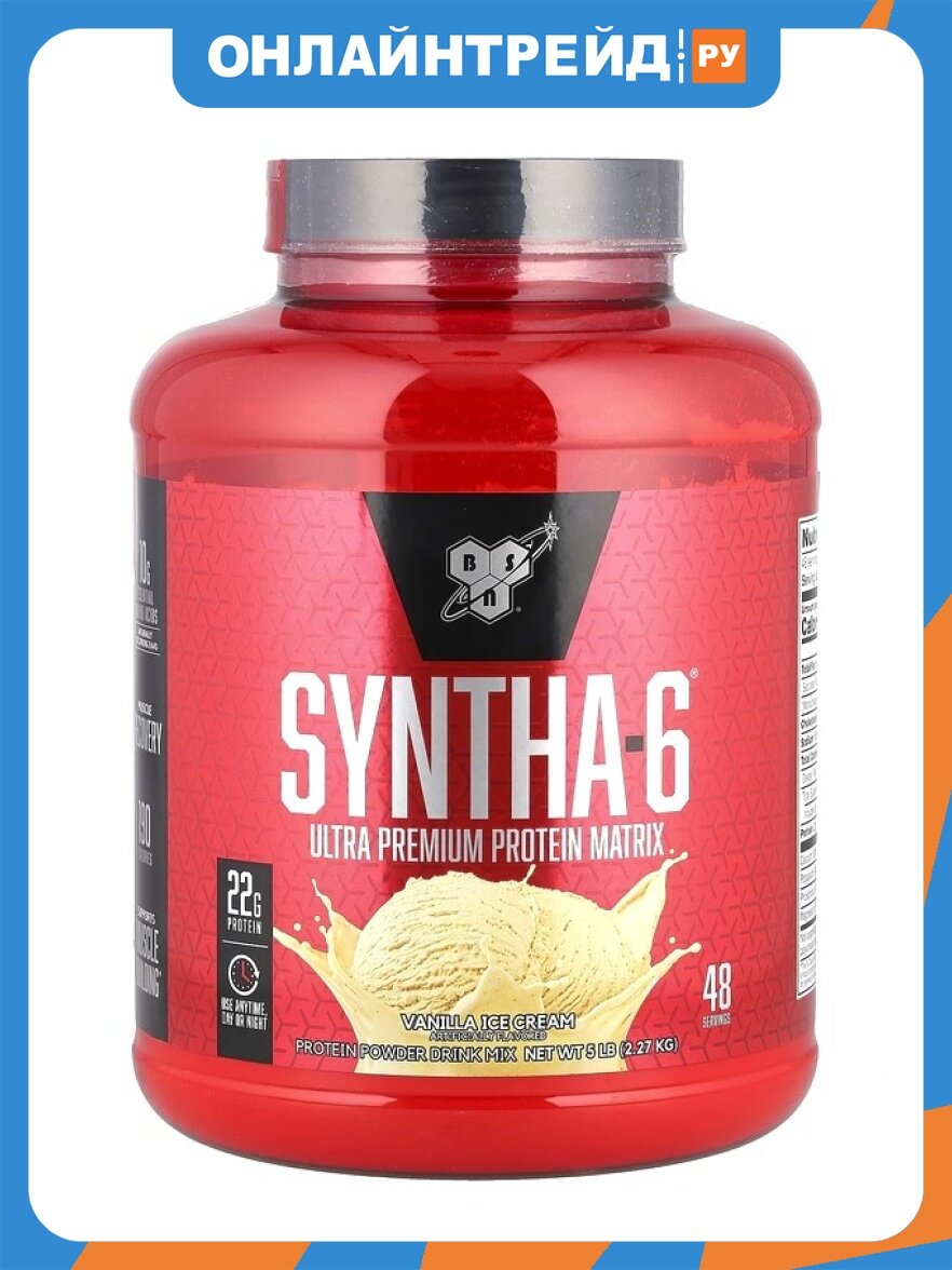 Протеин Bsn Syntha-6 Vanilla ice cream 5 lb 2290г