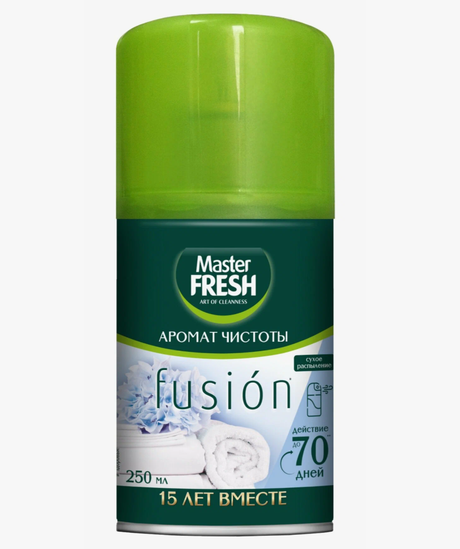 Освежитель воздуха Master FRESH сменный баллон Fusion Аромат чистоты 250мл, спрей