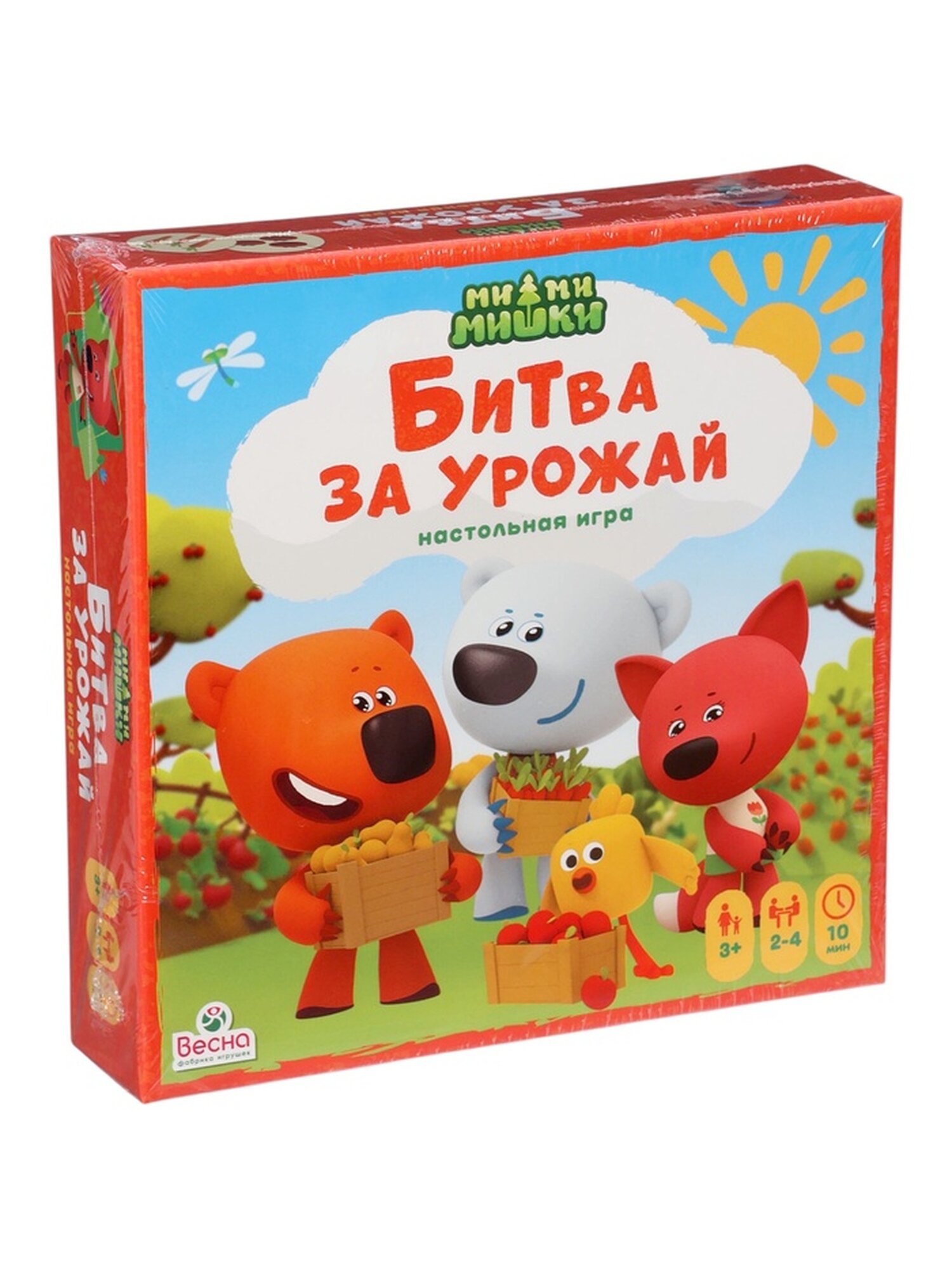 Настольная игра Весна «Ми-ми-мишки. Битва за урожай», для детей от 3 лет, 24 фишки
