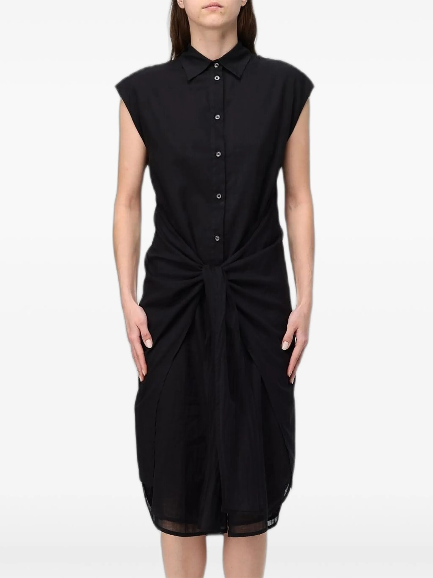 Платье Knot-detail sleeveless midi dress