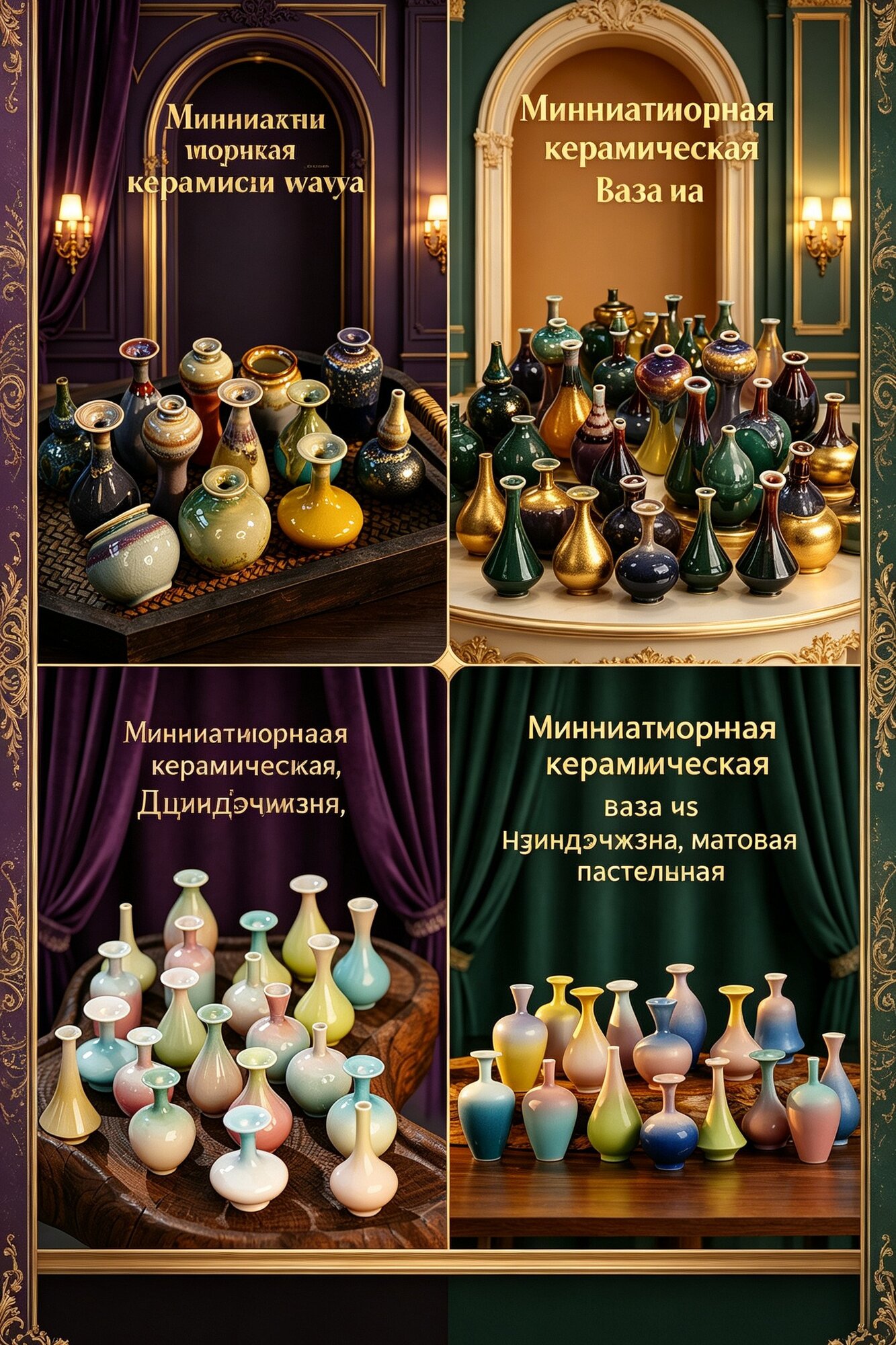 Миниатюрная керамическая ваза из Цзиндэчжэна, матовая пастельная расцветка с эффектом плавного перехода цвета, декоративный элемент для полки