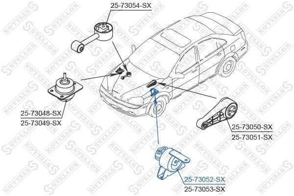 25-73052-SX Опора двигателя CHEVROLET LACETTI лев.