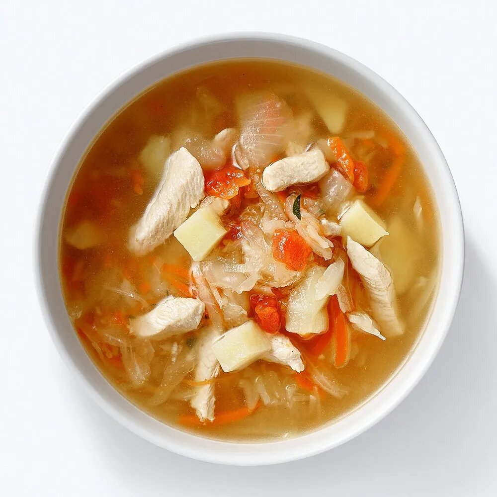 Щи из свежей капусты с курицей 250 г, Creative Kitchen