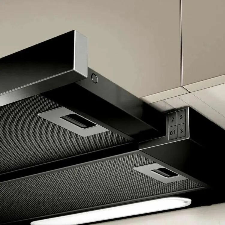Вытяжка встраиваемая Elite 14 Lux BL/A/60 (prf0037991b) черный упр. кнопочное