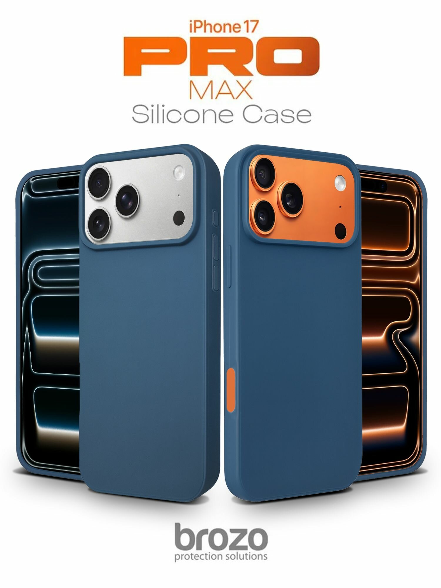 Чехол на iPhone 17 Pro Max, айфон 17 про макс, синий матовый силиконовый ультратонкий, без защиты камеры
