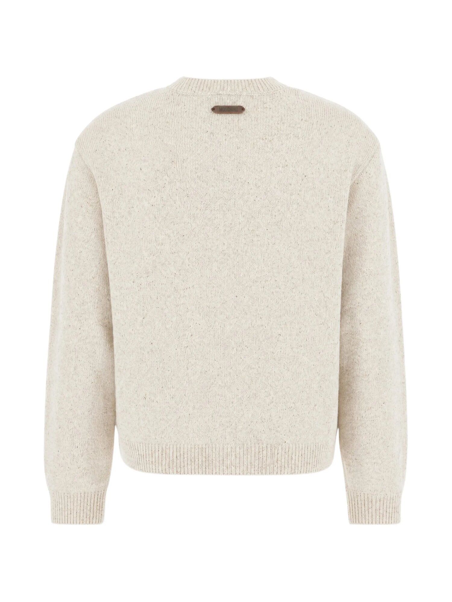 Свитер MOSCHINO Logo-detail sweater, размер 38, , бежевый/белый — фото 1