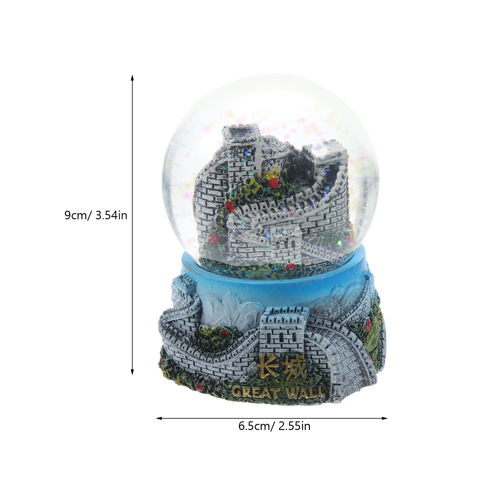 Кристальный Шар В Форме Великой Китайской Стены 1 Pc Размер 9.00X6.50X6.50Cm