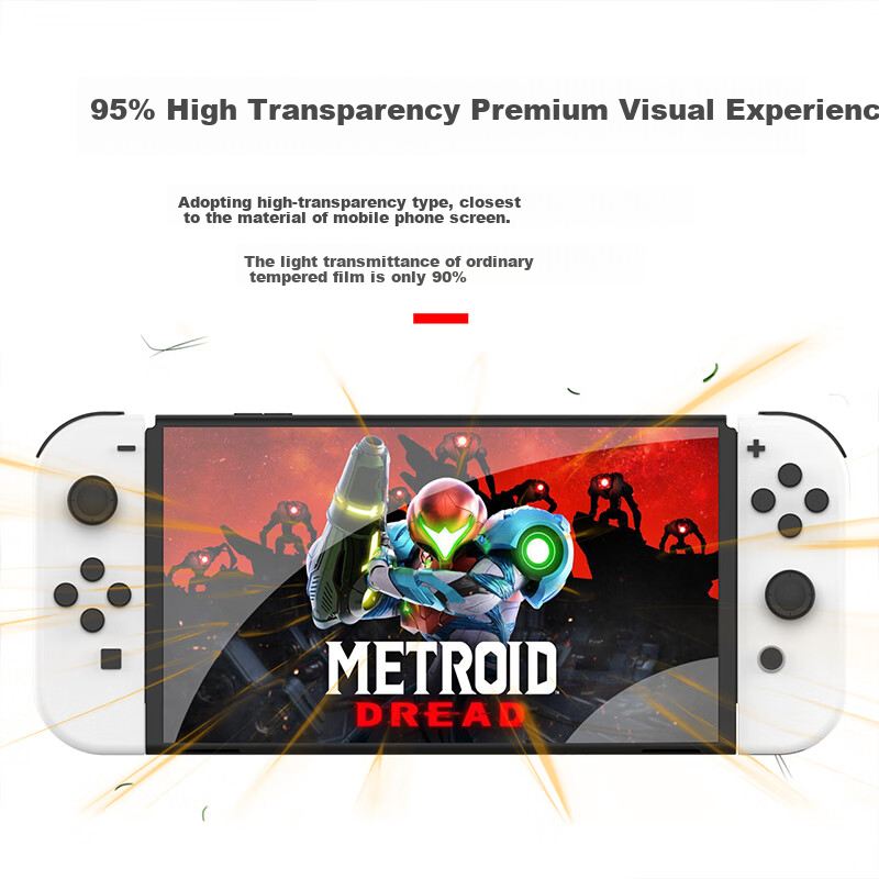 Liangzhi защитное стекло для Nintendo Switch OLED, двойная упаковка, ударопрочное, антицарапинное, полное покрытие,