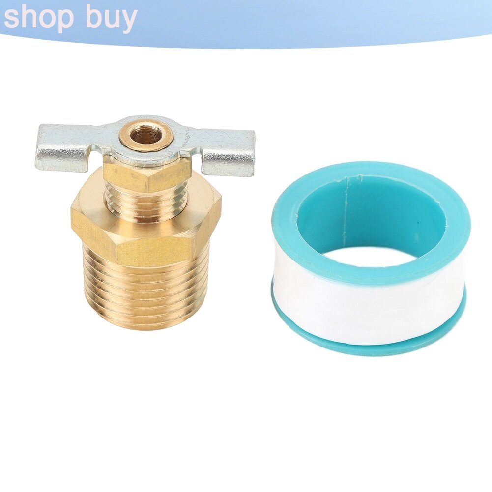 Сливной клапан для водонагревателя автодома, латунь, 1/2" NPT внешняя резьба, защита от протечек
