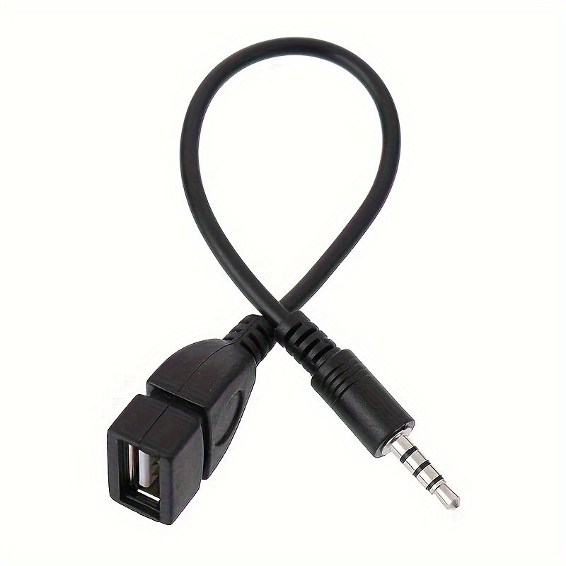 3.5 мм AUX аудиокабель для автомобиля, черный, USB аудиокабель, переходник для наушников для воспроизведения музыки