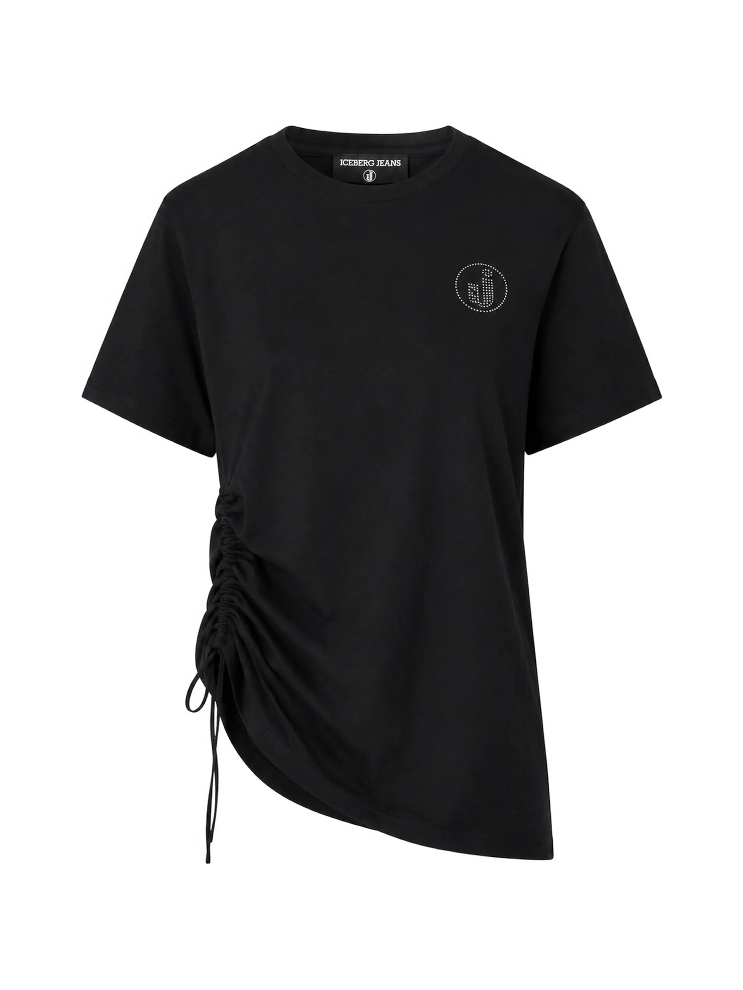 Футболка Ruched asymmetric logo T-shirt