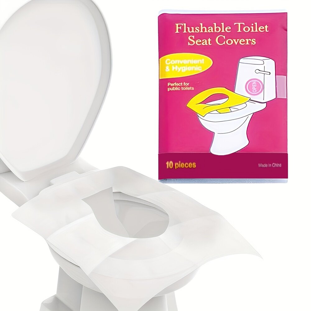 Одноразовые накладки на унитаз, 10 шт, для путешествий и отелей, в индивидуальной упаковке