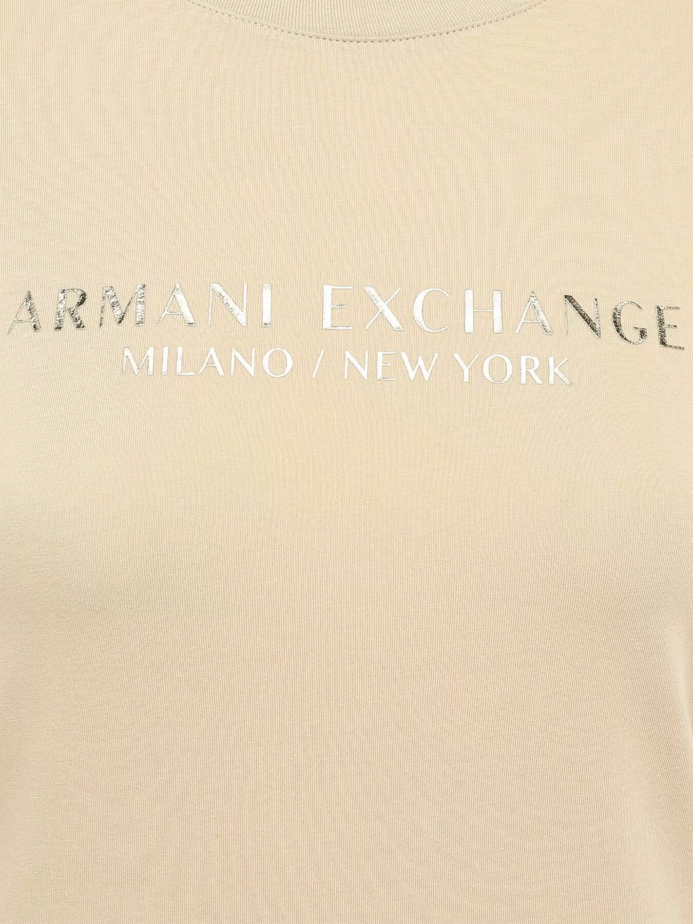 Футболка Armani Exchange, размер S, бежевый — фото 1