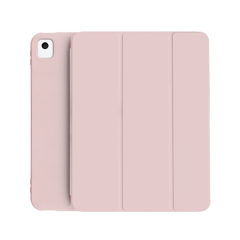 Чехол-подставка для iPad 10.2 дюйма (7-е, 8-е, 9-е поколение 2021/2020/2019) и iPad Air 3 Pro 10.5, с мягкой задней панелью из TPU, функция автоматического сна и пробуждения, розовый, премиум-версия