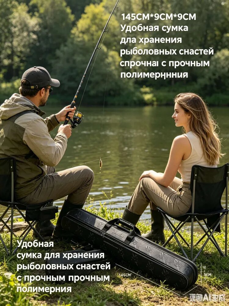 Жесткий чехол для спиннинга 145 см - надежная сумка для хранения и транспортировки удилищ