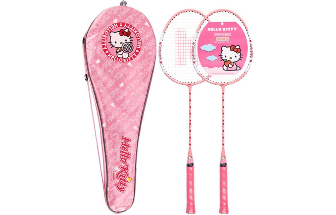 Ракетки для бадминтона MESUCA Kitty Series, pink, легкие, высокая прочность, удобные ручки