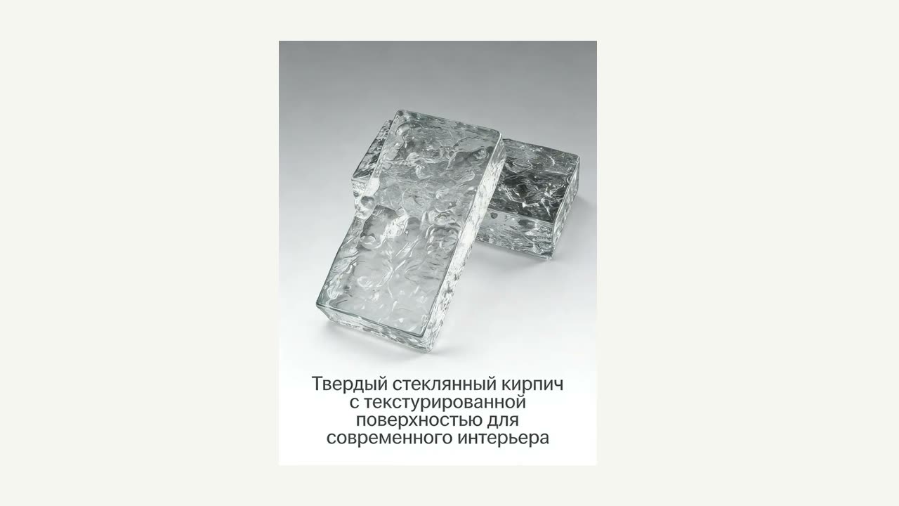 Стеклоблок интерьерный прозрачный 200x100x50 мм, материал стекло, вес 2.5 кг — фото 1