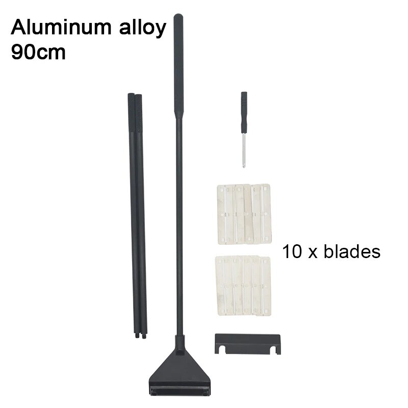 TUNFAN Скребок для аквариума из алюминия и нержавейки Серый, Aluminum 90cm
