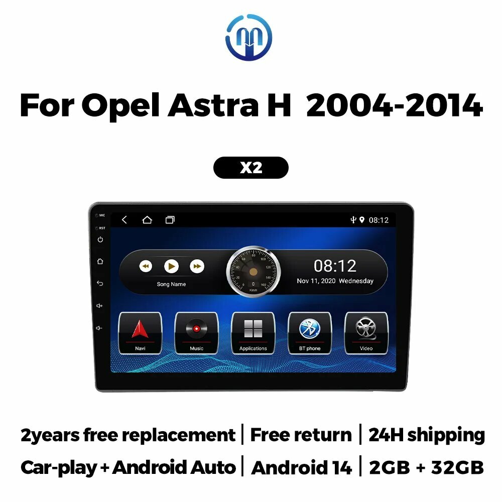 MEKEDE 9-дюймовая Беспроводная Система CarPlay Для Opel Astra H J, Vectra, Vauxhall OP06B-9X2-A-10Y