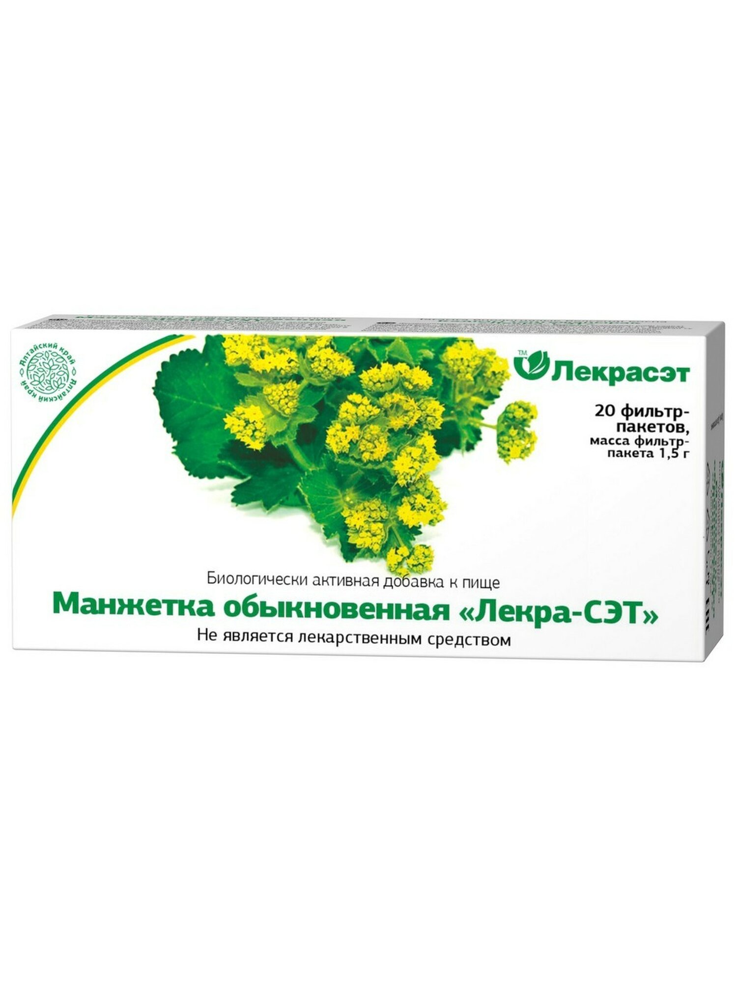Манжетка ОБЫКНОВЕННАЯ-ЛЕКРА-СЭТ 1,5 N20 Ф/ПАК — Фильтр - пакеты по 1,5г - 20 шт в уп