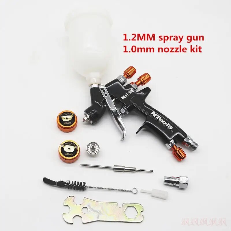 1.2MM Краскопульт пневматический 1.0MM Насадочный комплект 250CC Танковый воздушный распылитель