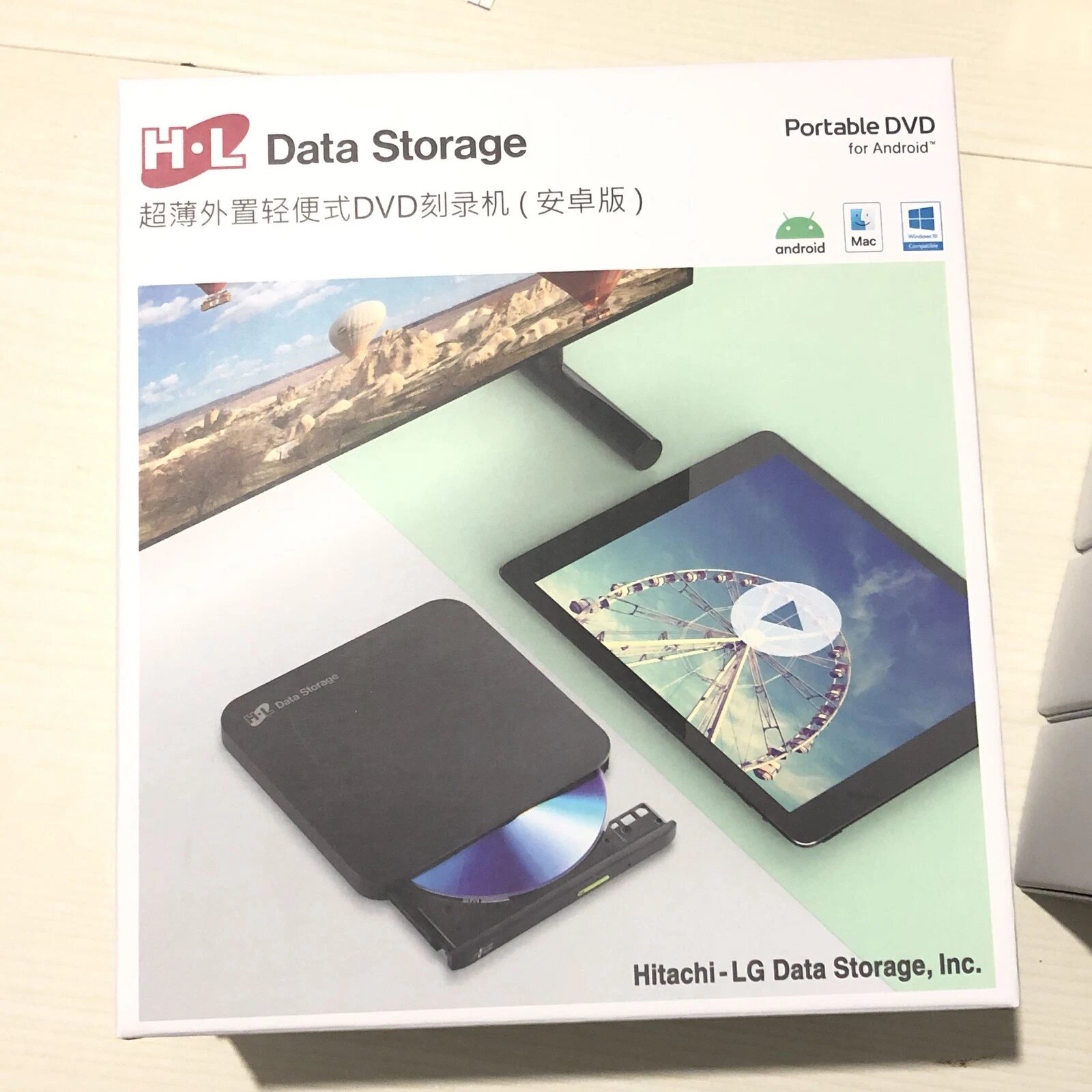Подлинный Hitachi LG GP96YB70 DVD-RW Drive Внешний Android DVD Burner Type-C USB