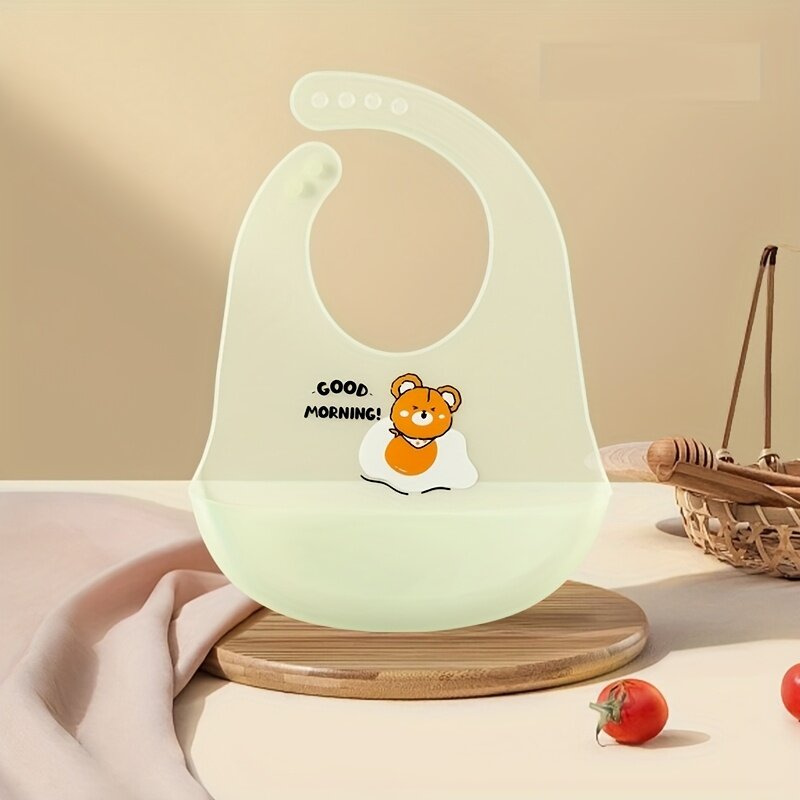 Детский силиконовый нагрудник Bear, легкий и тонкий, для кормления и слюнявчик