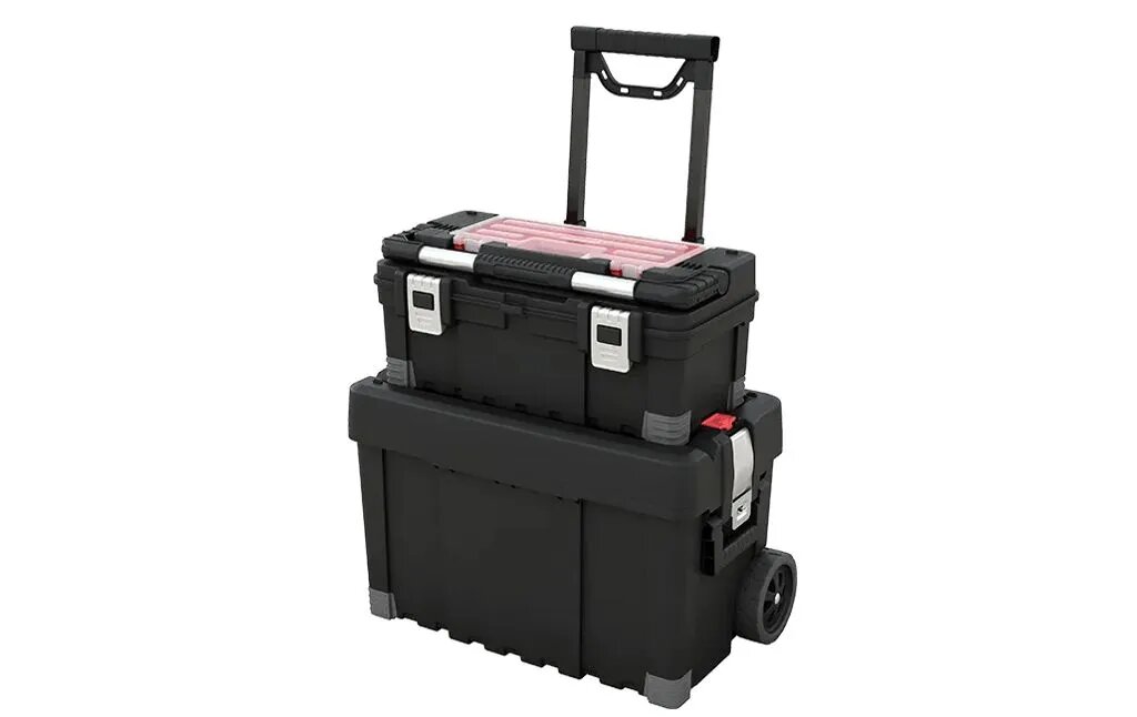 Модульная система Keter Cart + Toolbox, пластик, черный, 2 в 1, 25" и 22", 63,5x64,5 см